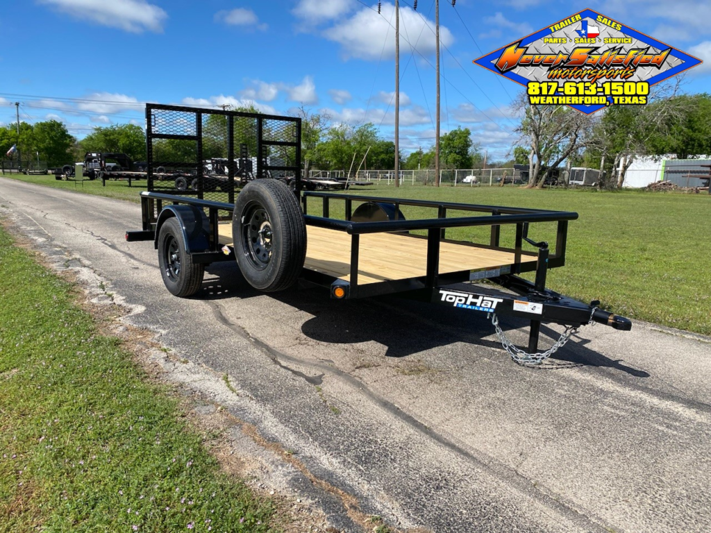 2025 TOP HAT 77″ X 12′ SINGLE AXLE PIPE TOP UTILITY TRAILER W/ 4 ...